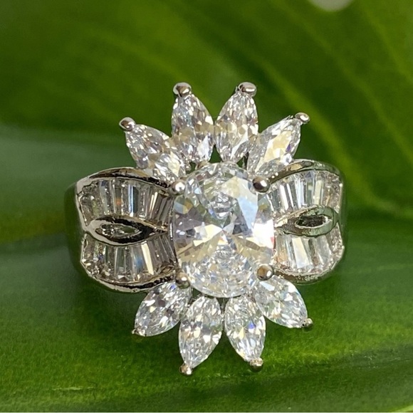 Jewelry | New Flower Statement Diamond Ring | Poshmark
